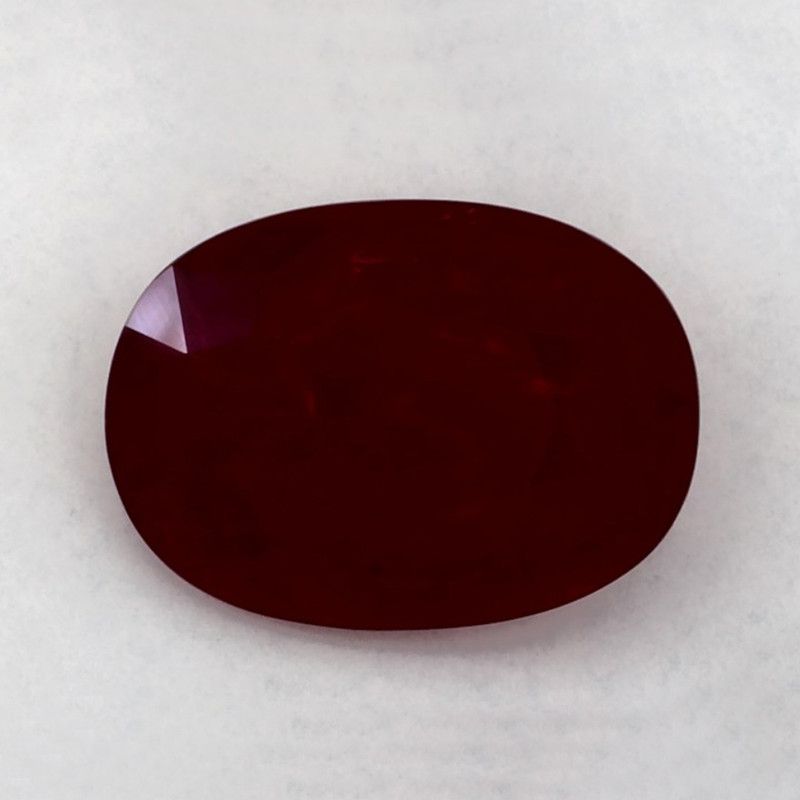 3.59 Karat Oval Form Ruby Gemstone